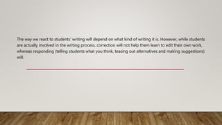 Correcting written work | PPT