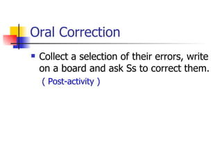 Correcting MISTAKES, ESL | PPT