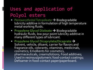 Fatty Esters | PPTX