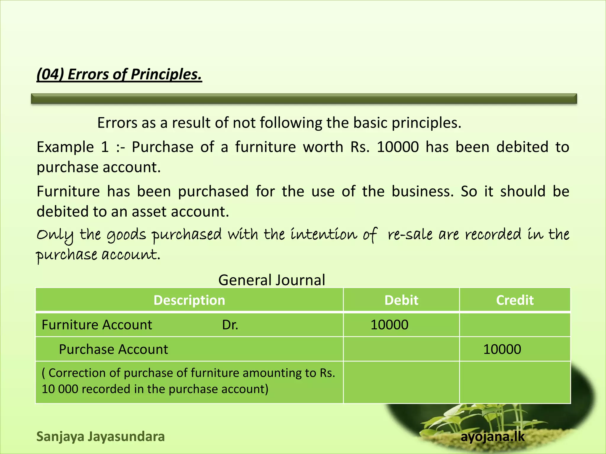 Correction of accounting errors | PDF