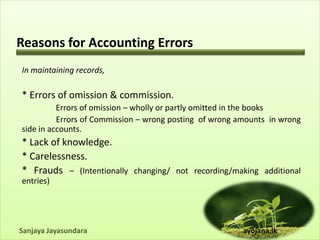 Correction of accounting errors | PDF