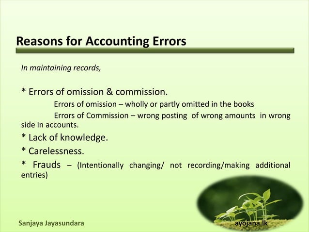 Correction of accounting errors | PDF | Phone Services | Home Utilities