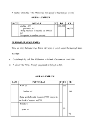 Correction of errors | DOCX