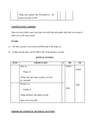 Correction of errors | DOCX