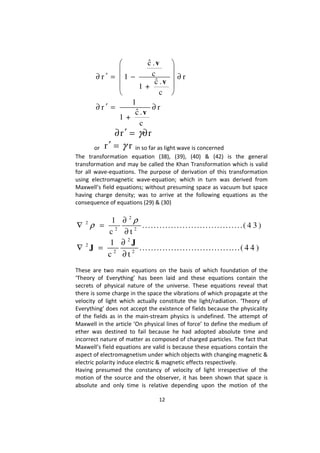 Corrections to the Foundation of Theory of Everything and Energy Theory ...