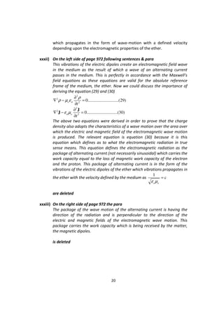 Corrections to the Foundation of Theory of Everything and Energy Theory of Matter & Cosmology | PDF