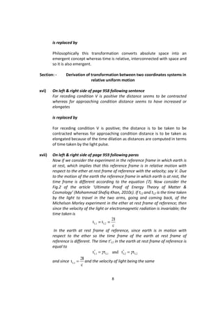 Corrections to the Foundation of Theory of Everything and Energy Theory ...