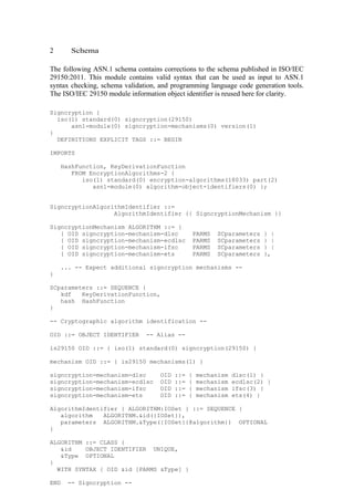Proposed ISO/IEC 29150 ASN.1 Schema Corrections | PDF