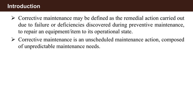 Corrective-Maintenance_Engineerings.pptx | Business | Business and Finance