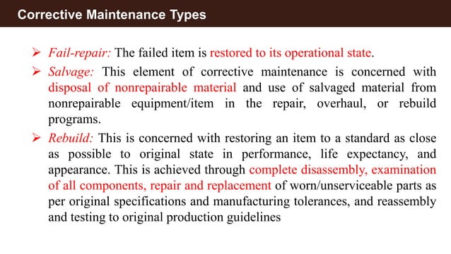 Corrective-Maintenance_Engineerings.pptx | Business | Business and Finance