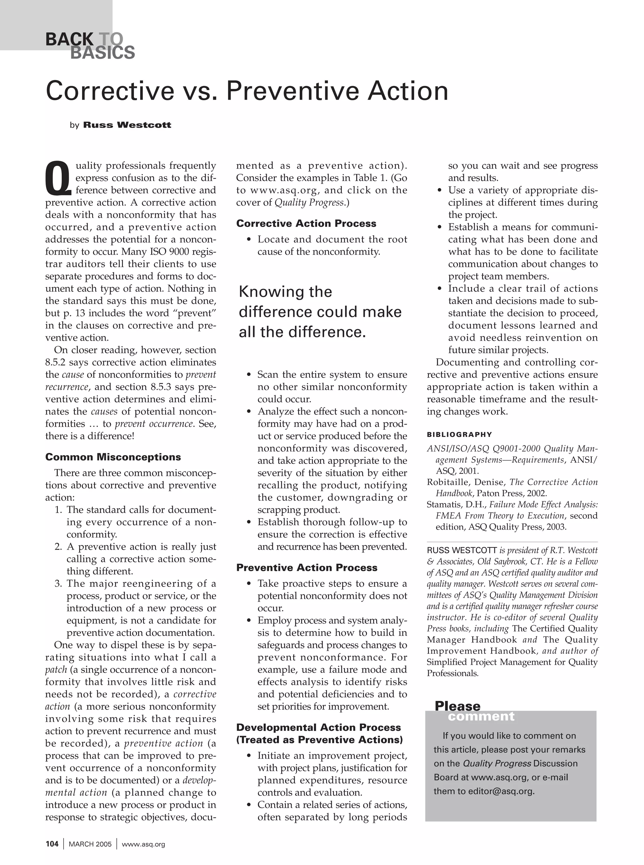 Corrective vs-preventive-action | PDF