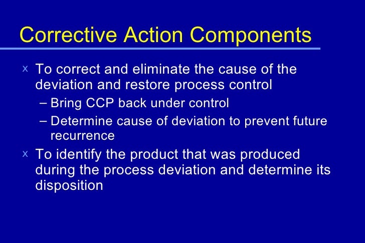 Corrective action