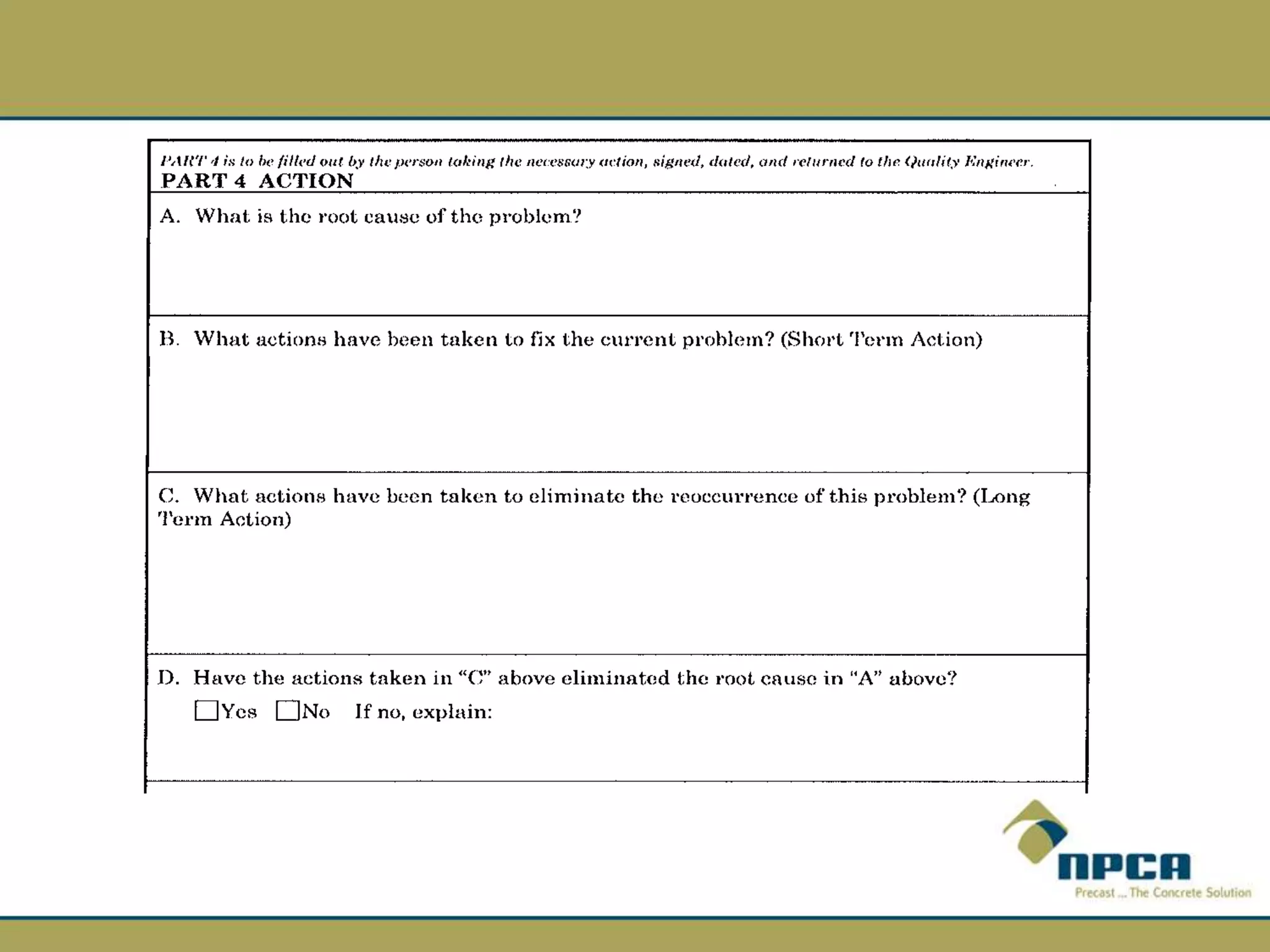 Corrective Action And Root Cause Analysis | PPTX