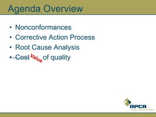 Corrective Action And Root Cause Analysis | PPTX