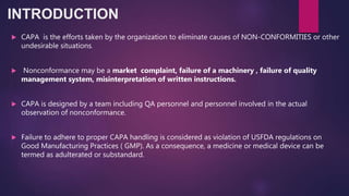 Corrective action preventive action (capa) | PPTX