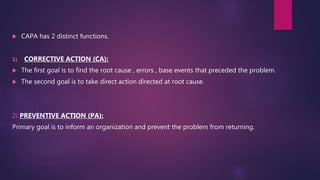 Corrective action preventive action (capa) | PPTX