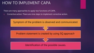 Corrective action preventive action (capa) | PPTX