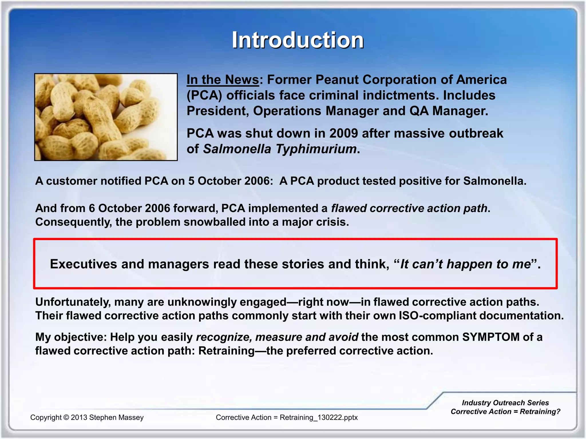Corrective Action = Retraining? | PPTX
