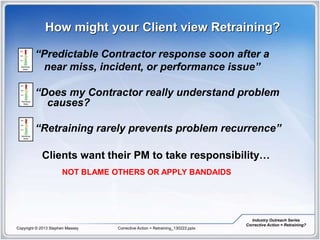 Corrective Action = Retraining? | PPTX