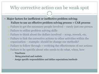 Corrective action training april 2013 | PPTX