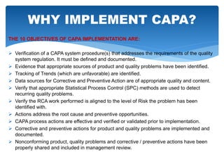 Corrective and preventive action | PPTX