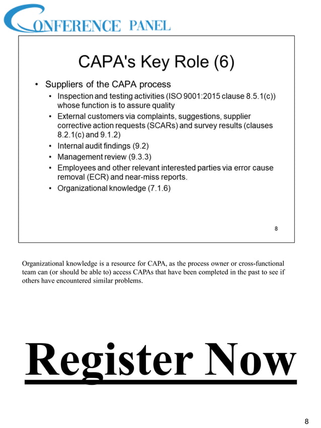 Corrective and Preventive Action (CAPA): Our Most Important Quality ...