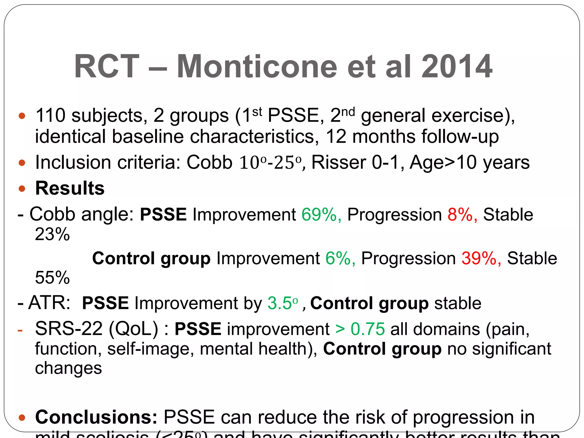 Corrective exercises in the treatment of scoliosis | PPTX