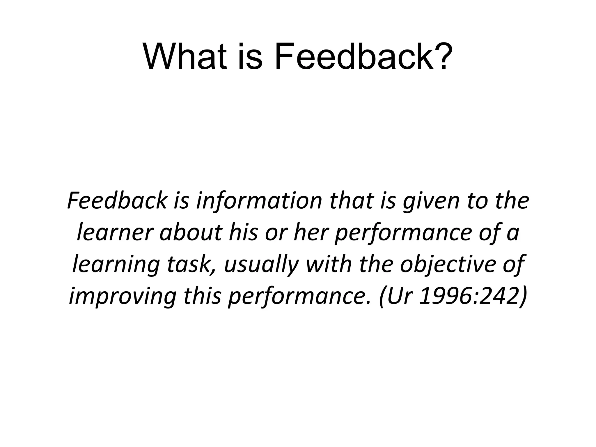 Corrective feedback | PPTX