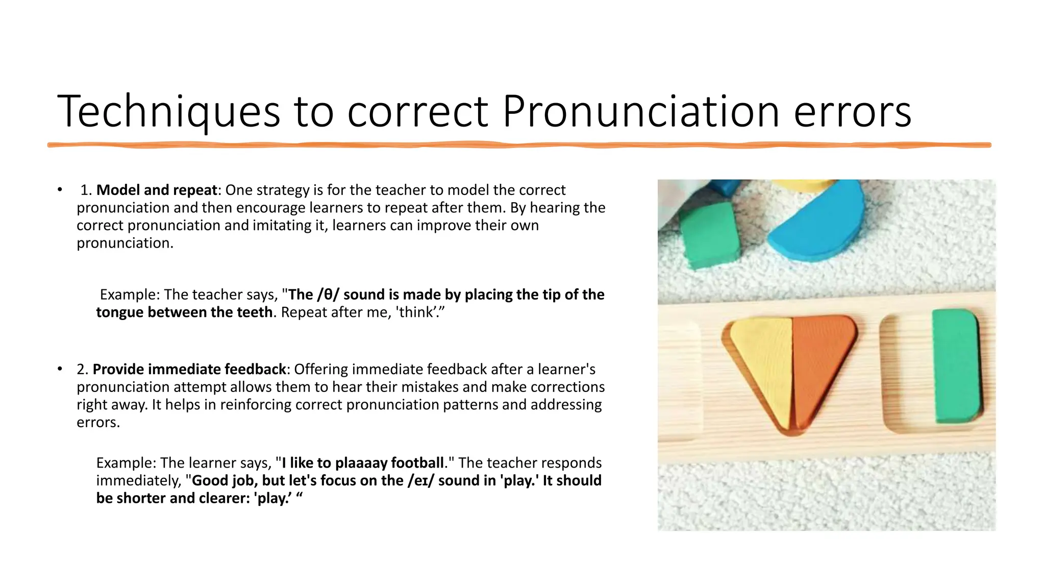 Corrective feedback in teaching pronunciation | PPTX