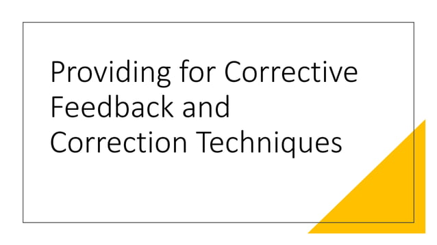 Corrective feedback in teaching pronunciation | PPTX