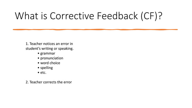 Corrective feedback in teaching pronunciation | PPTX
