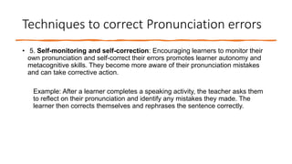 Corrective feedback in teaching pronunciation | PPTX