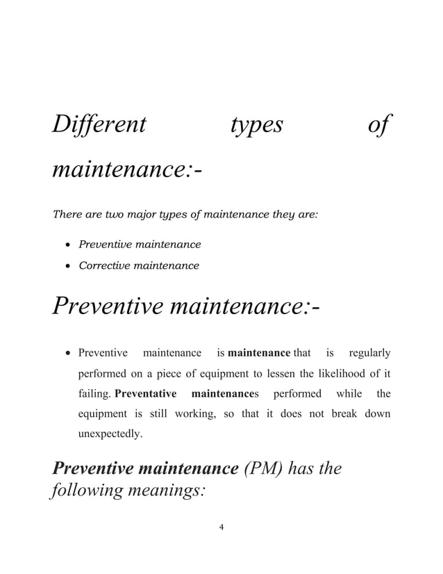 Corrective maintenance | DOC