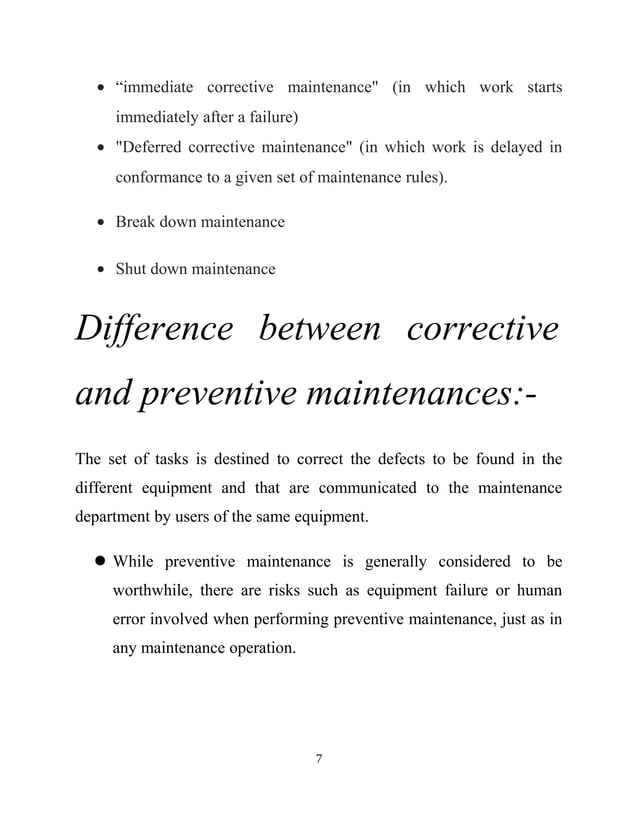 Corrective maintenance | DOC