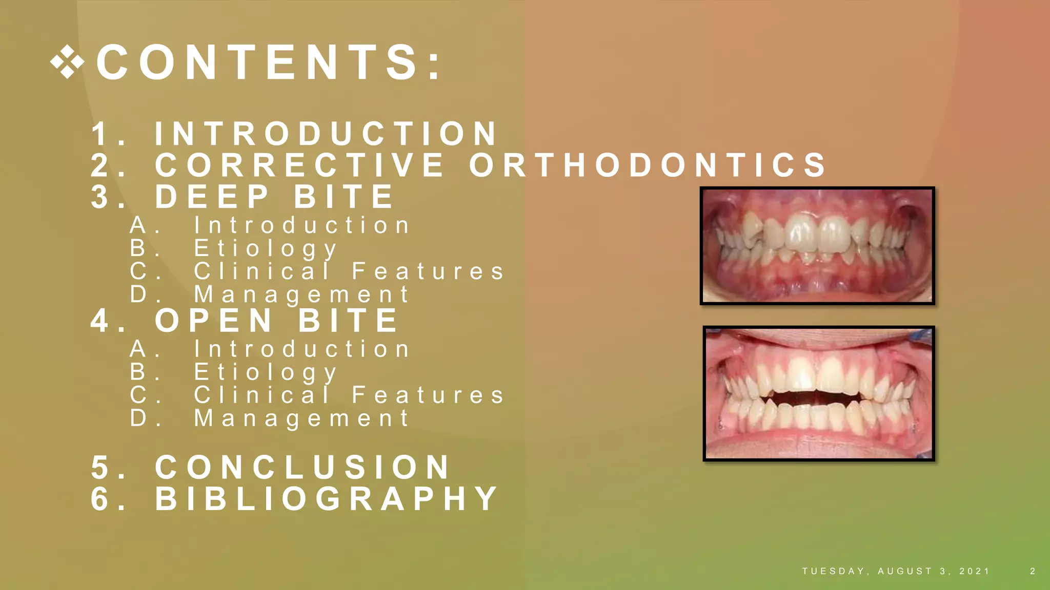 Corrective orthodontics- deep bite & open bite | PPTX