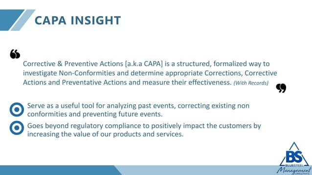 Corrective & Preventive Action | PPTX