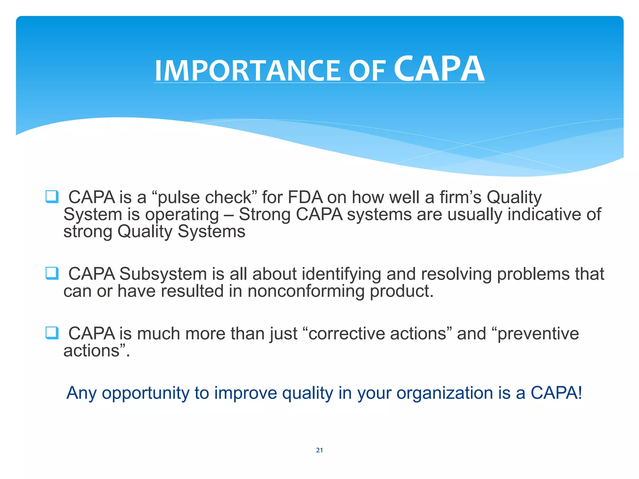 Corrective & Preventive actions (CAPA) | PPTX