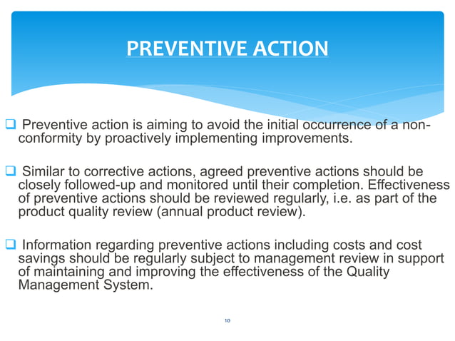 Corrective & Preventive actions (CAPA) | PPTX | Business | Business and ...