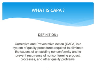 Corrective & Preventive actions (CAPA) | PPTX