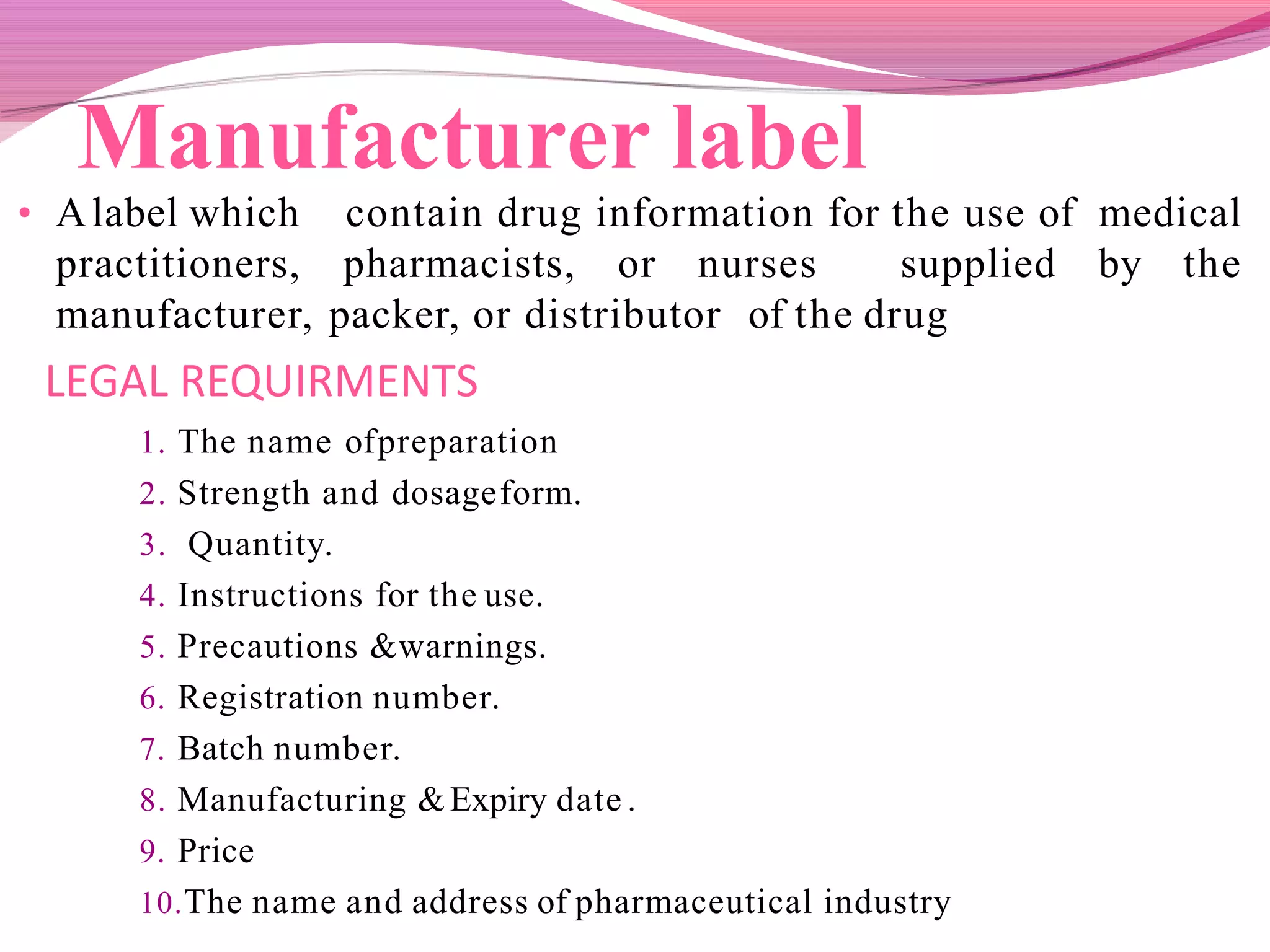 Correct labeling the drugs.pptx | Pharmaceutical Industry | Industries