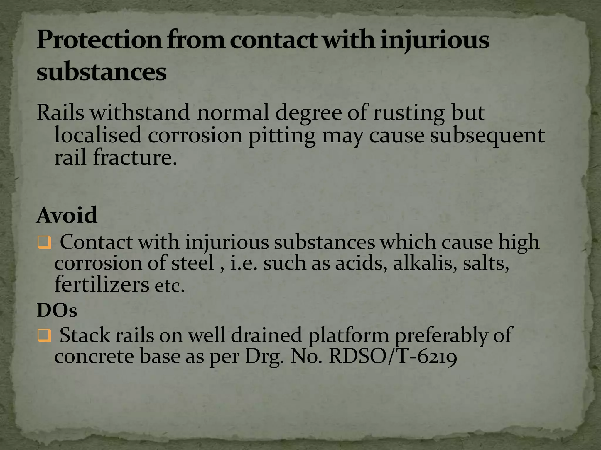 Correct method of handling and stacking of rails | PPTX