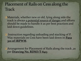 Correct method of handling and stacking of rails | PPTX