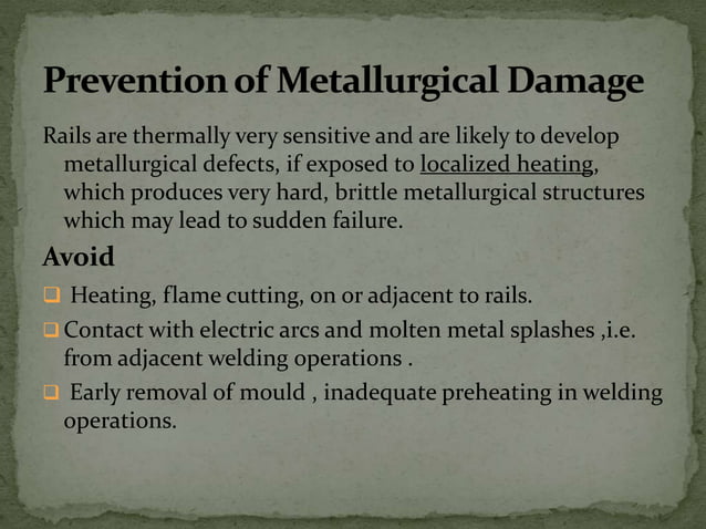 Correct method of handling and stacking of rails | PPTX | Track and ...