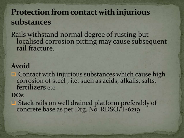 Correct method of handling and stacking of rails | PPTX | Track and ...