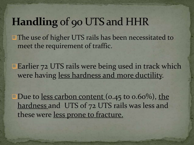 Correct Method Of Handling And Stacking Of Rails Pptx Track And 1502