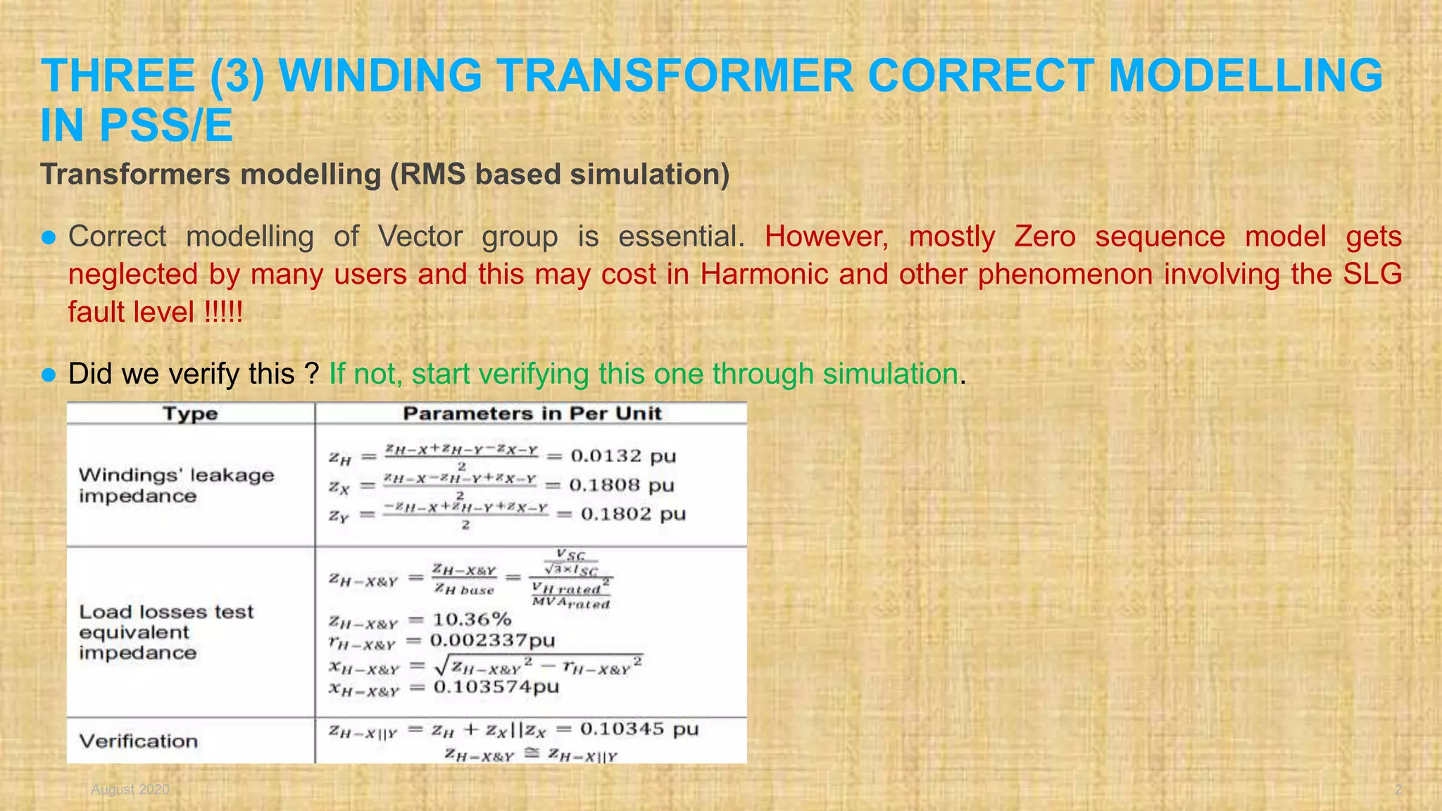 Correct Modelling 3 Winding Transformer Pptx
