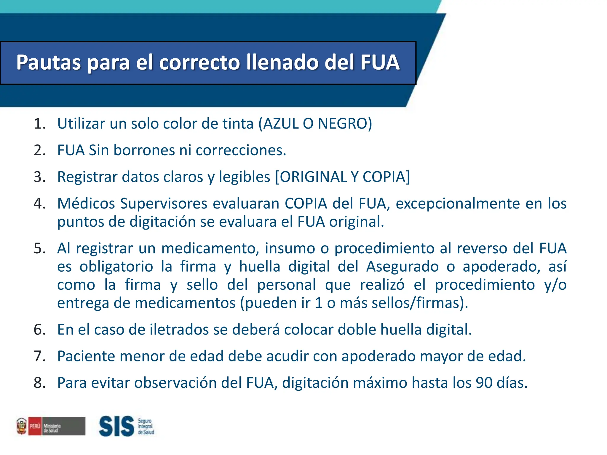 EL CORRECTO LLENADO DE LAS FUAS PASO A PASO | PPTX