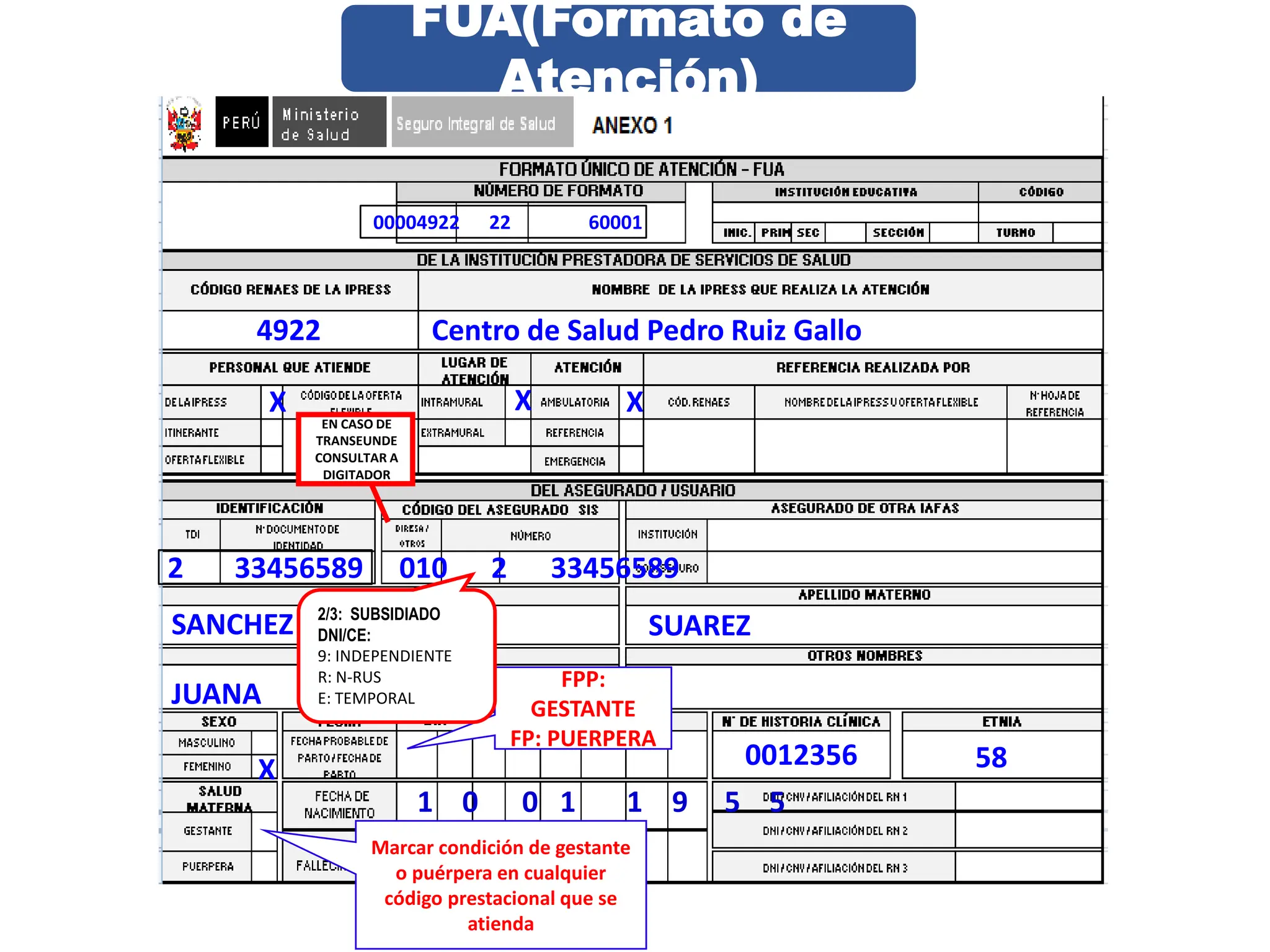 EL CORRECTO LLENADO DE LAS FUAS PASO A PASO | PPTX