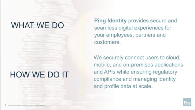 Ping Identity: Corporate Overview Financial Services | PPT