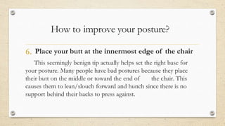 Correct posture.pptx | Fitness and Exercise | Healthy Living